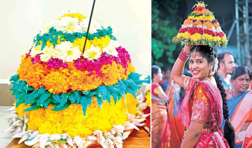 Bathukamma, the festival of flowers begin on a grand note across ...
